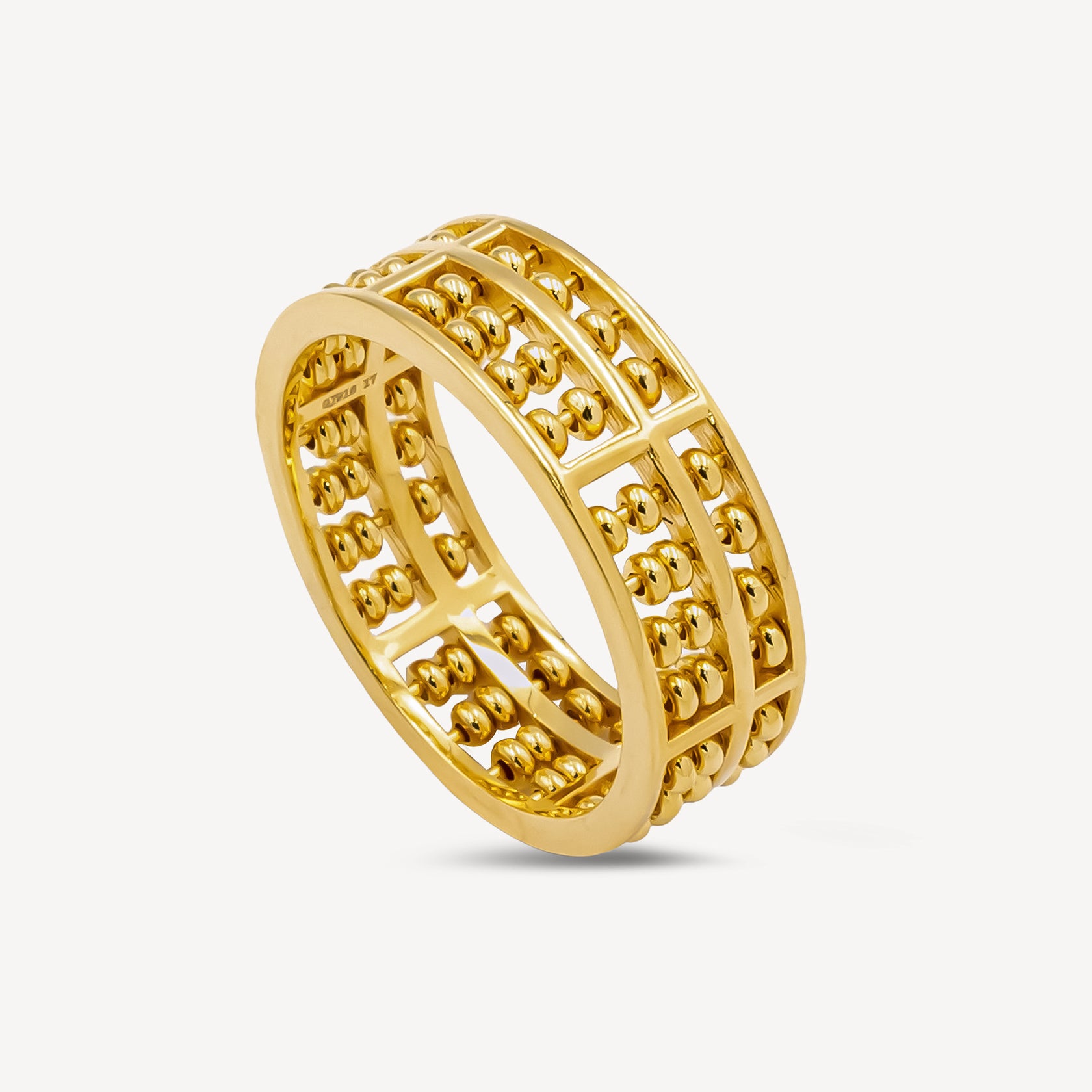 916 Gold Elegant Abacus Ring